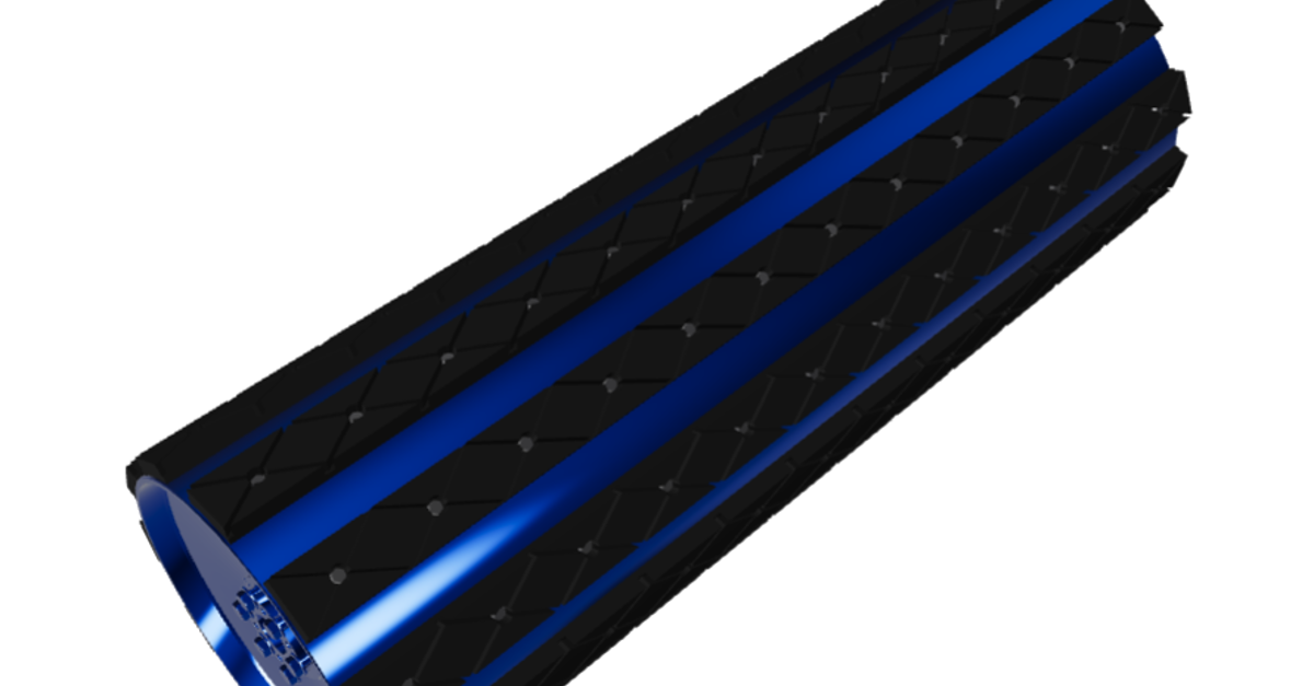 Trellex Pulley bar rubber lagging - Metso